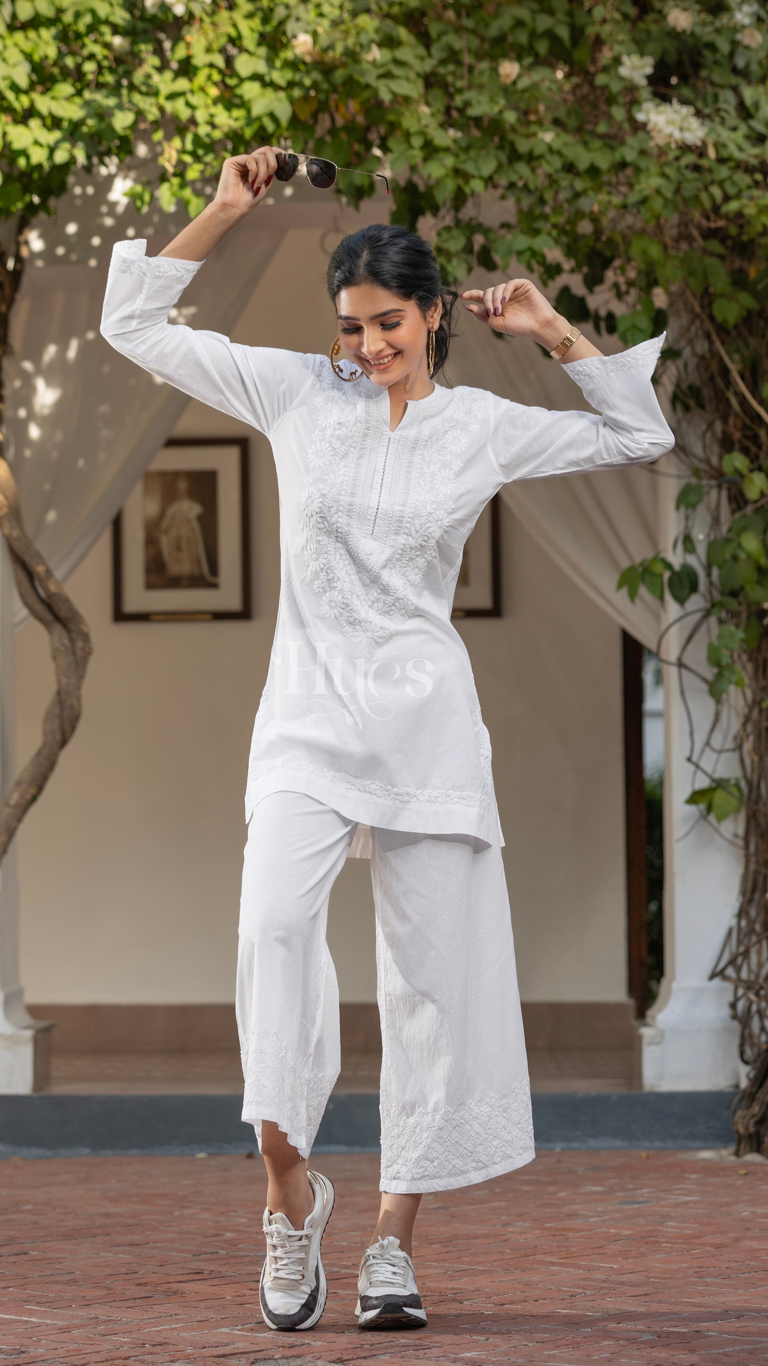 Vintage White Pure Cotton Co-ord Set